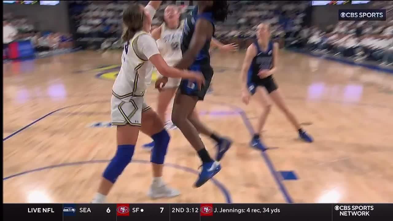 Jadyn Donovan fights through contact for the Duke and-1 - ESPN Video