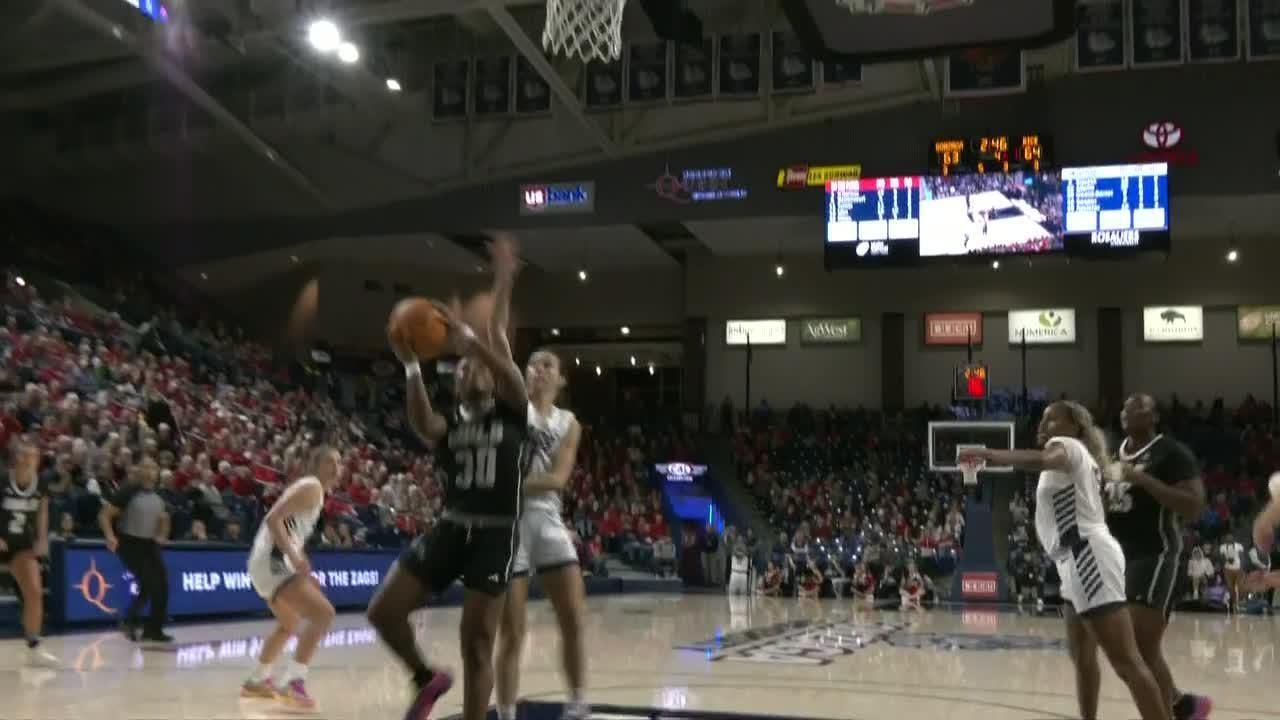Allie Turner rises to block the shot - ESPN Video