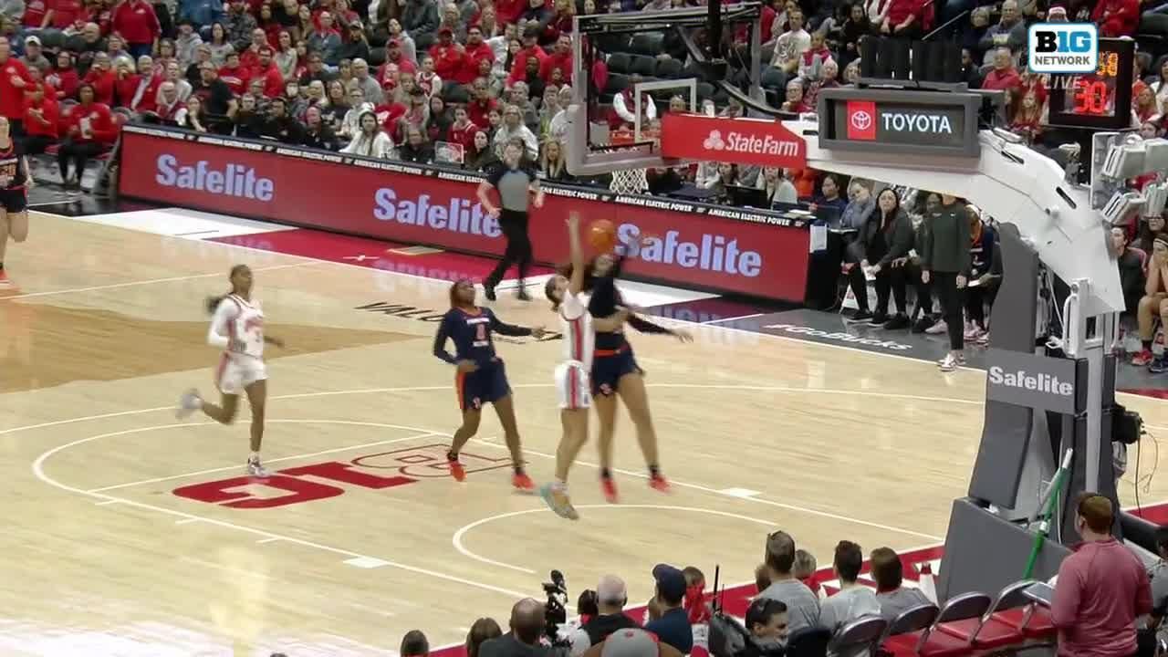 Brynn Shoup-Hill rises to block the shot - ESPN Video