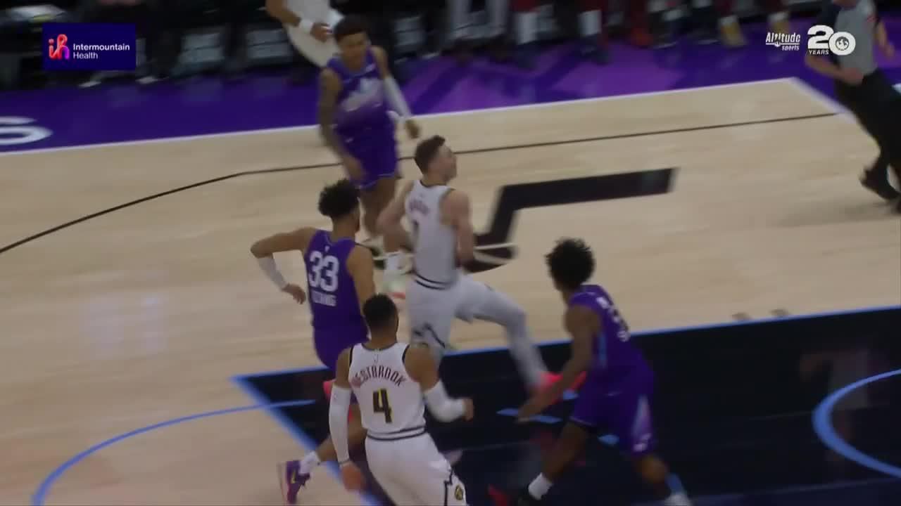 Christian Braun throws down powerful dunk vs. Utah Jazz - ESPN Video