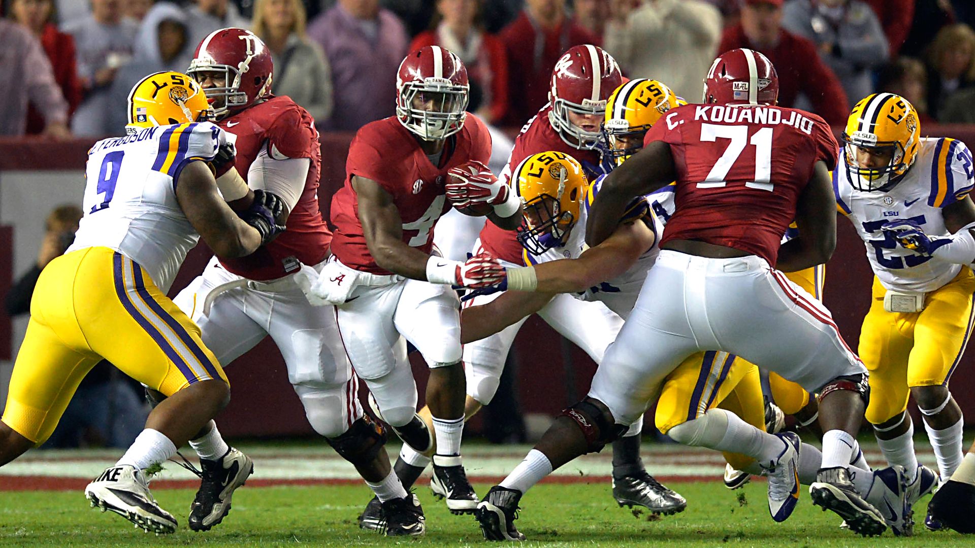T.J. Yeldon leads Alabama Crimson Tide fight against LSU Tigers - ESPN ...