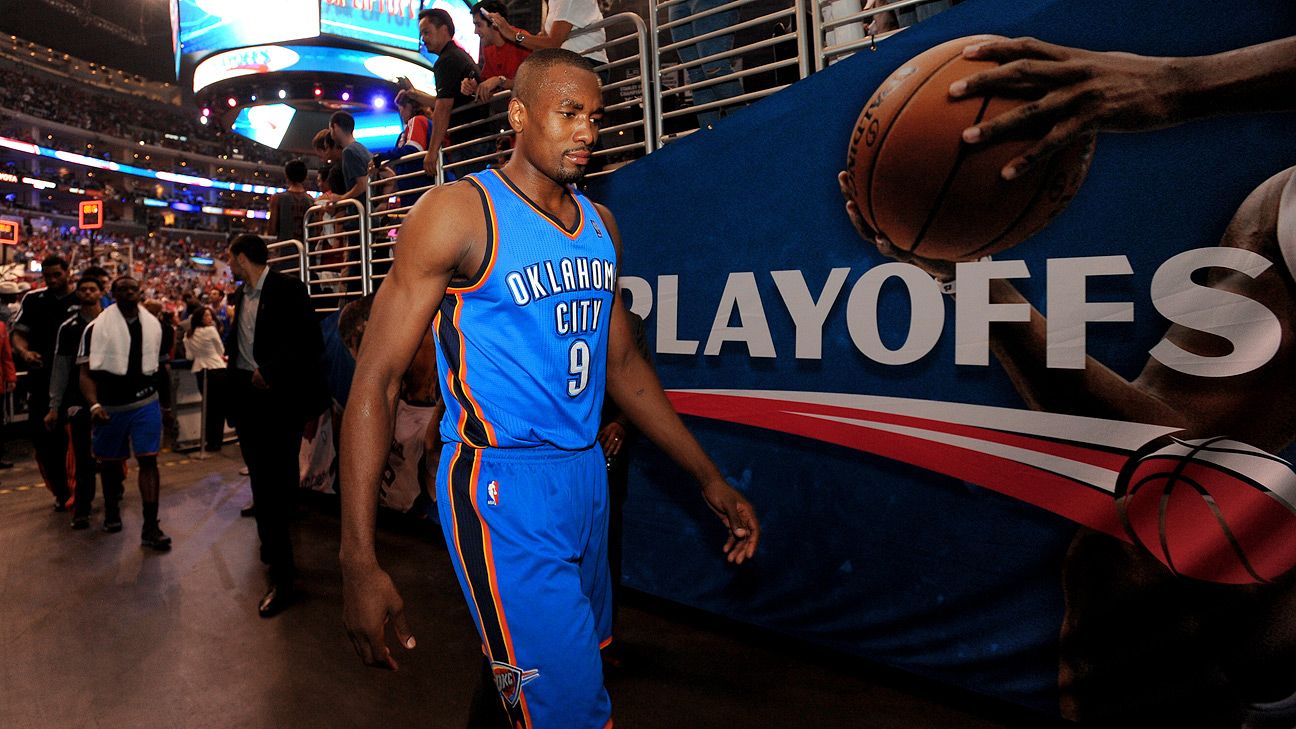 Serge Ibaka of Oklahoma City Thunder upgraded to day-to-day with calf ...