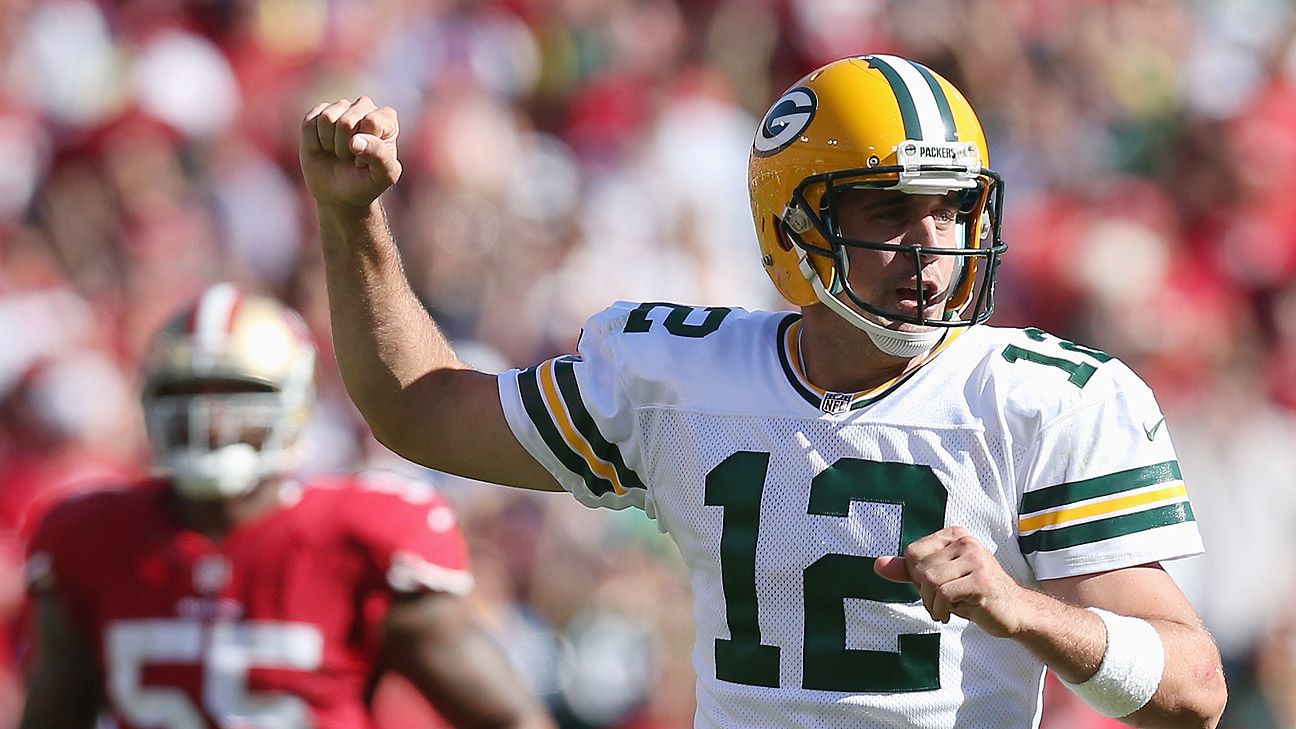 Aaron Rodgers of Green Bay Packers making case to be among 10 best quarterbacks ever - NFL - ESPN