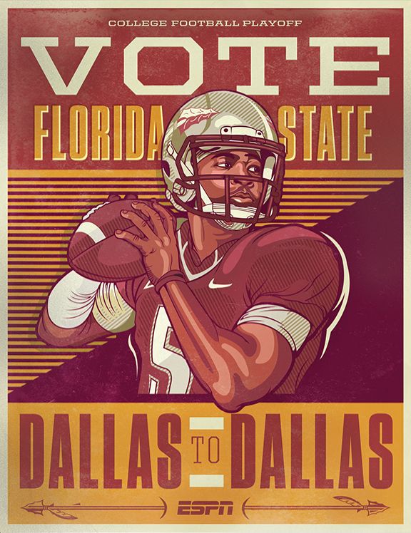 Florida State Seminoles campaign poster college football playoff - ESPN ...