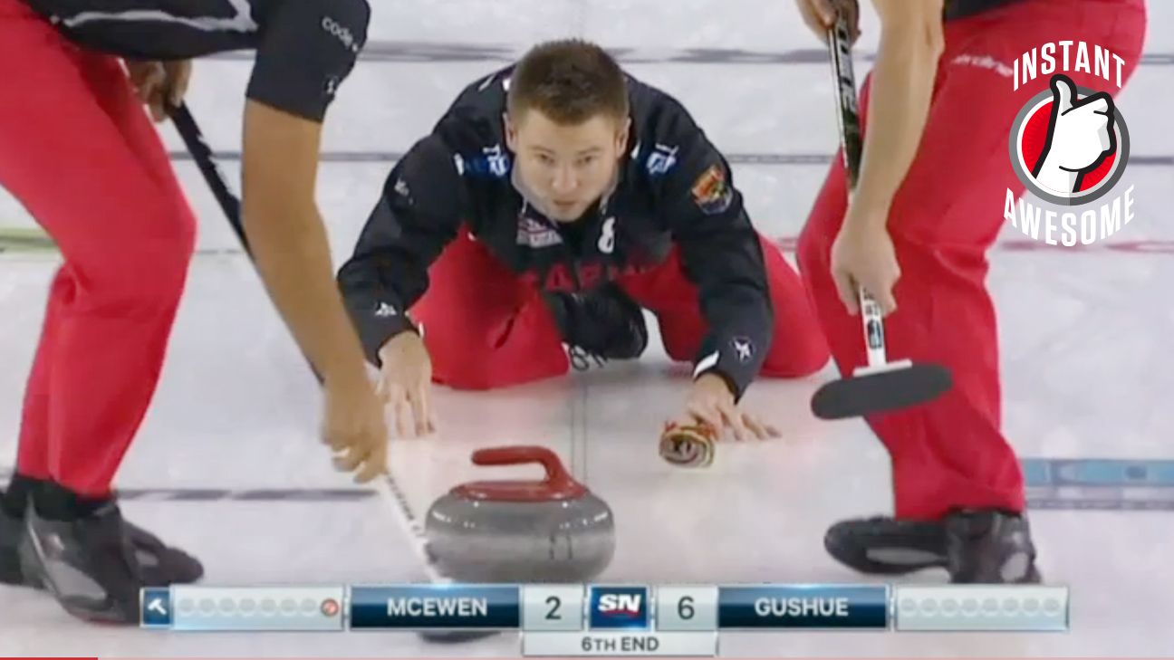 This is definitely the best curling shot we've ever seen - ESPN