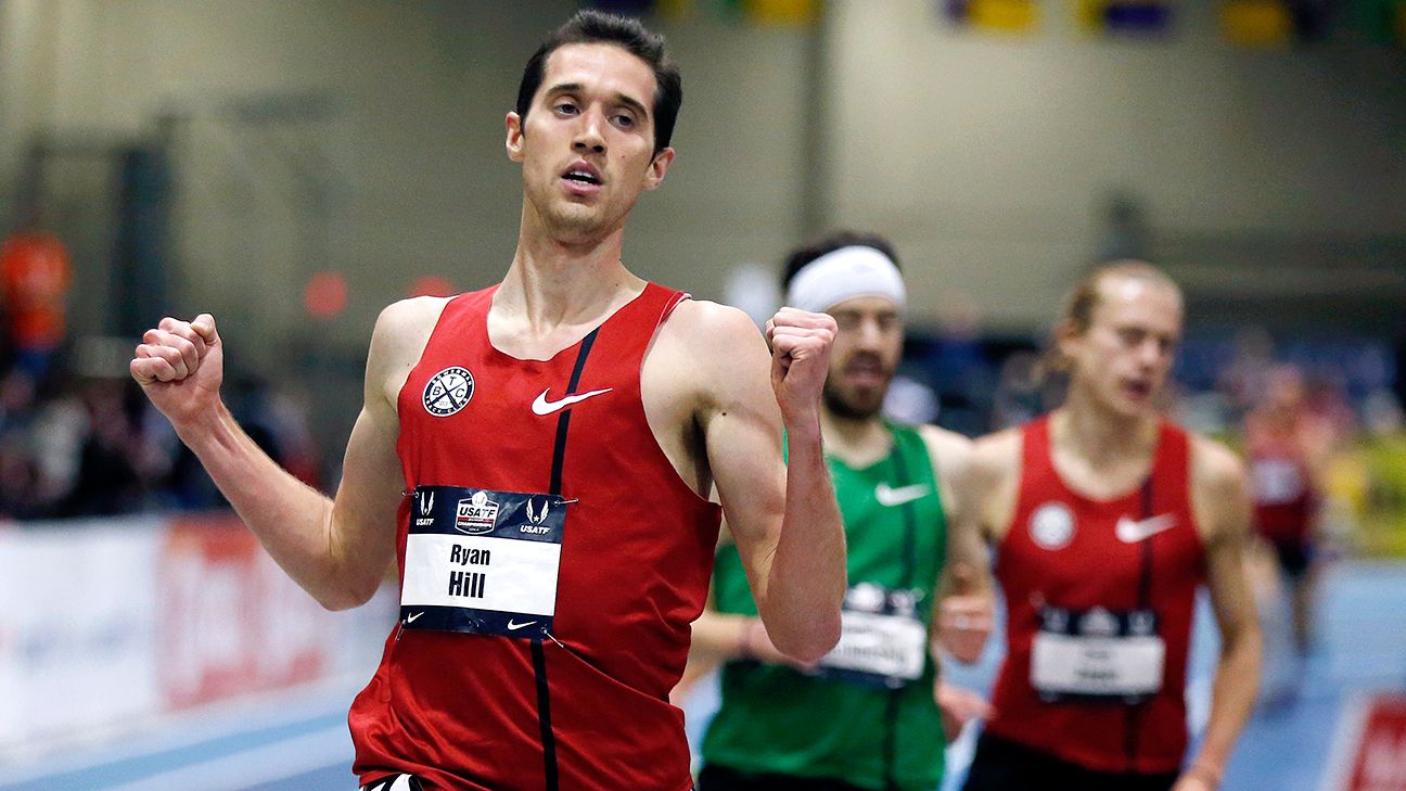 Ryan Hill wins close 3,000 meters for U.S. indoor title - ESPN