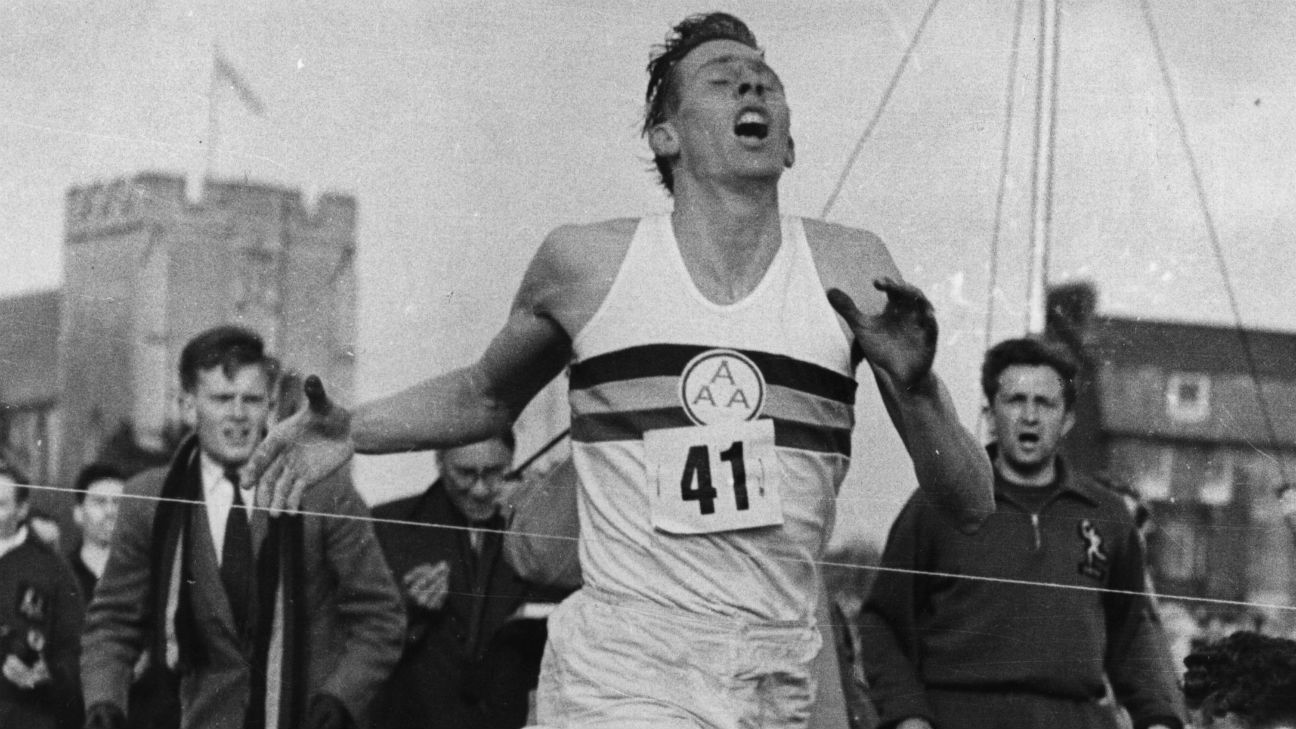 Roger Bannister's four-minute mile spikes sold for over £250,000 - ESPN