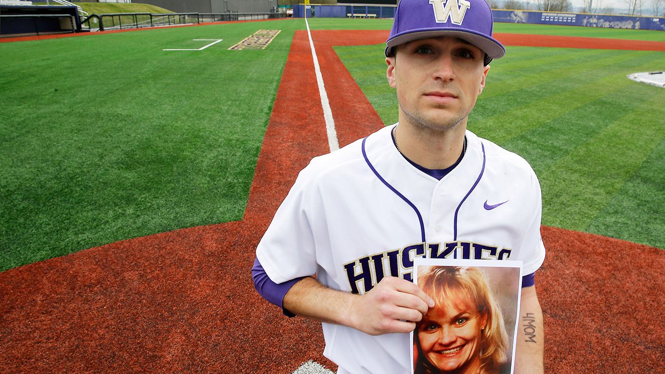 Washington Huskies baseball player Braden Bishop pays tribute to his ...