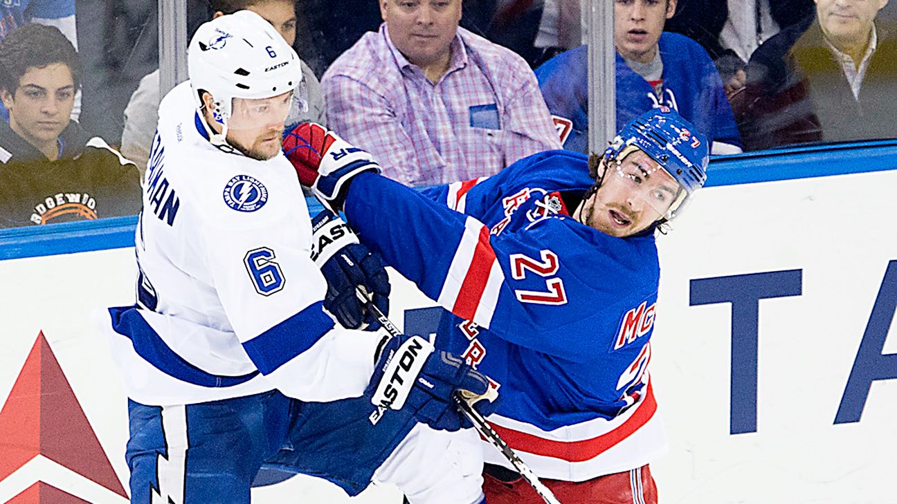 Ryan McDonagh of New York Rangers played through broken foot in East finals