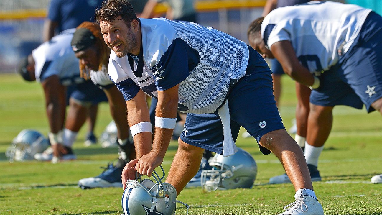 Tony Romo misses practice after being treated for sty below left eye - ESPN