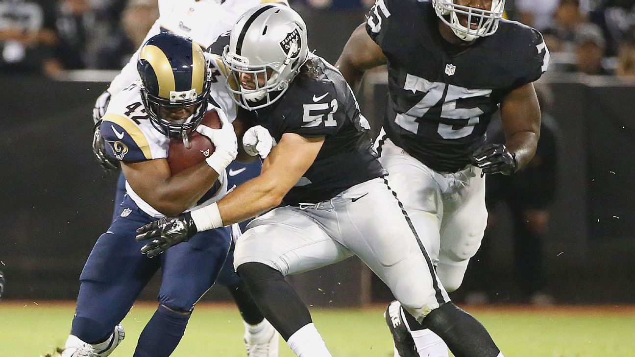 Oakland Raiders rookie linebacker Ben Heeney is not content - ESPN ...