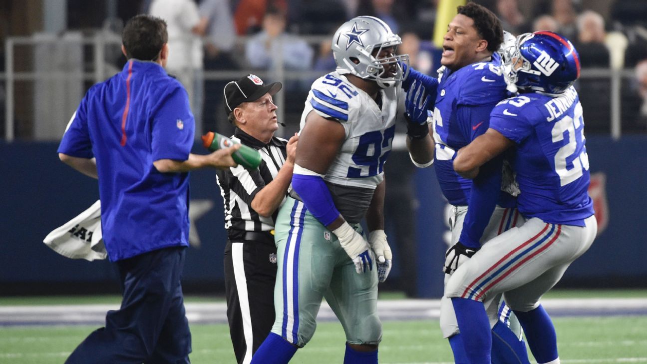 Dallas Cowboys' Jeremy Mincey fined $8,681 for penalty against Giants ...