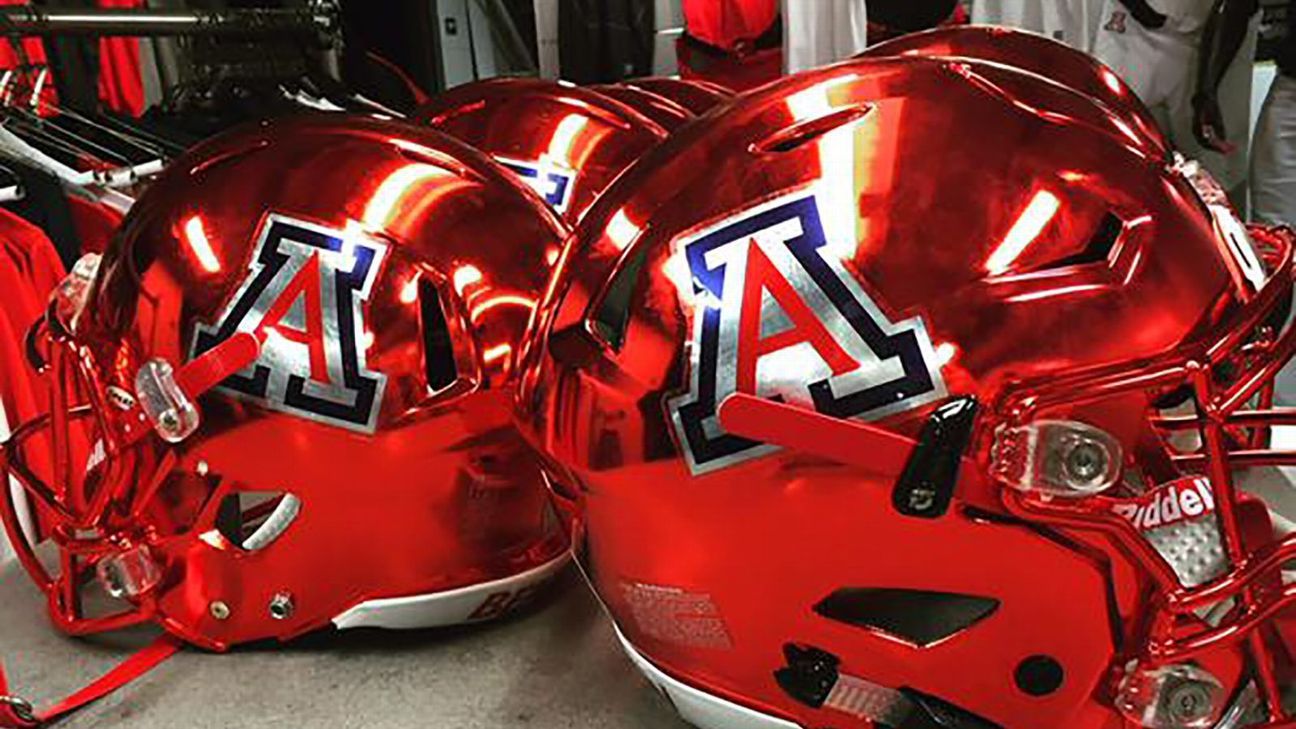 Uniform roundup: Arizona debuts red chrome helmets - College Football ...