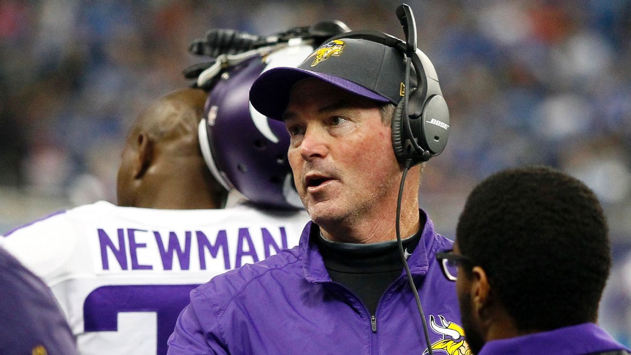 Mike Zimmer might hear from NFL after seen with chewing tobacco - ESPN ...