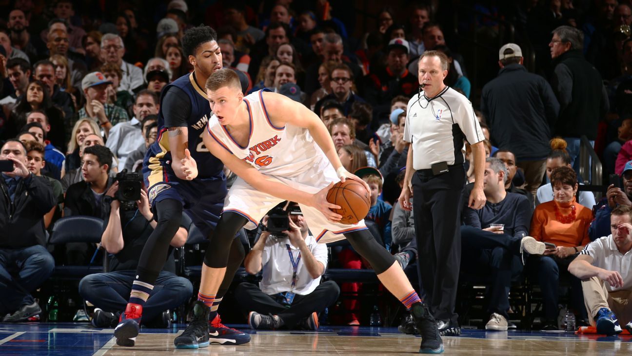 New York Knicks' Kristaps Porzingis learning from Kevin Durant - ESPN ...