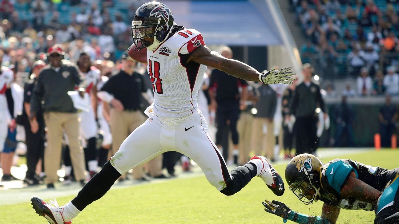 Julio Jones sets Falcons' single-season receptions record - ESPN ...