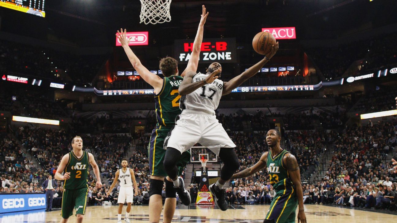 San Antonio Spurs bench scores 70 points in rout of Utah Jazz - ESPN ...