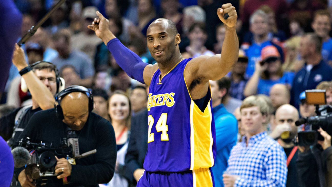 Lakers icon Kobe Bryant scores 13 in final road contest - ESPN - Los ...