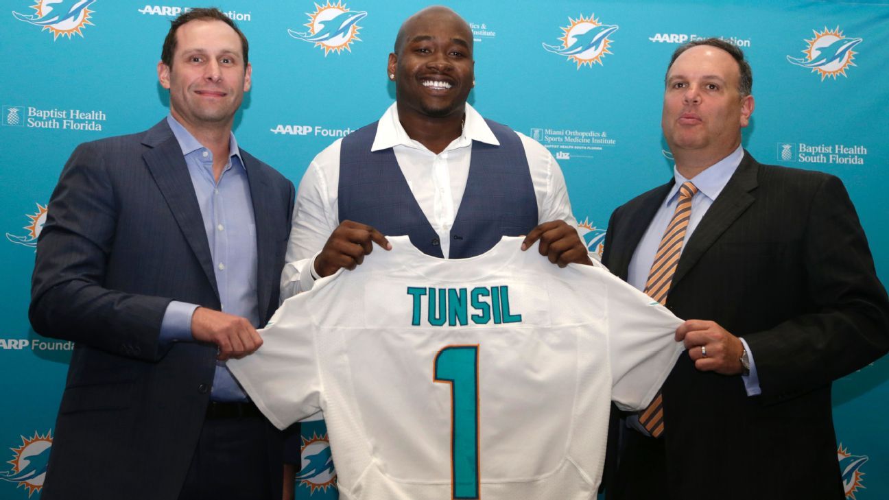 Five years later, Laremy Tunsil's gas mask and his Dolphins' draft ...