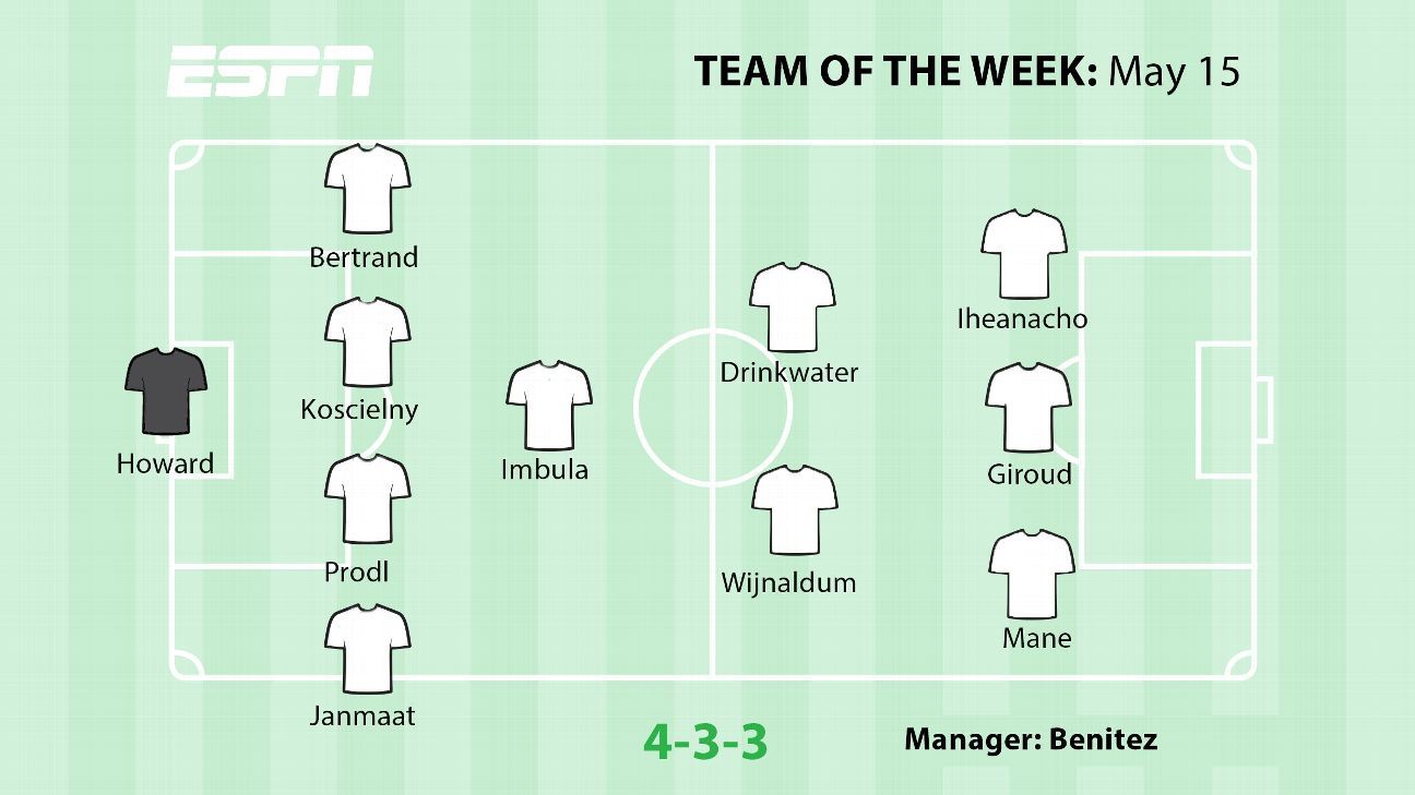 Tim Howard Danny Drinkwater and Sadio Mane lead final Team of the ...