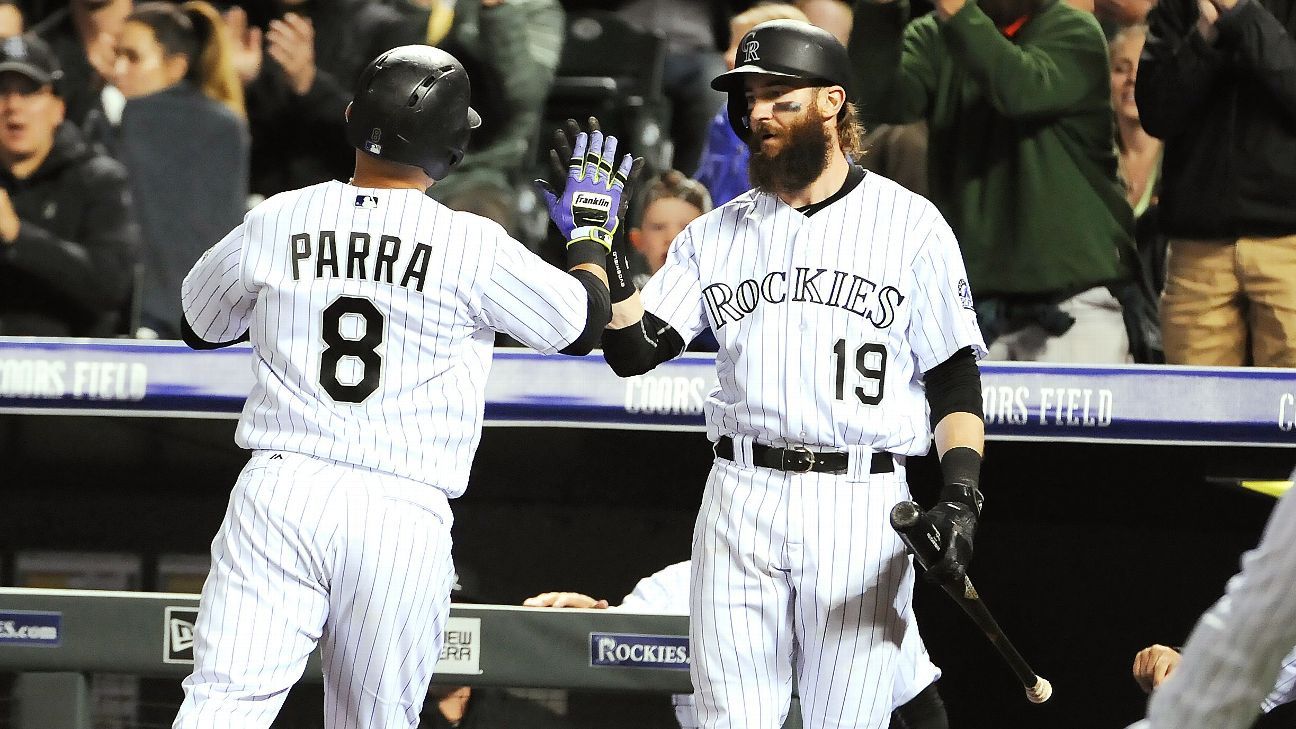 Gerardo Parra, Colorado Rockies outfielder, leaves game after collided ...