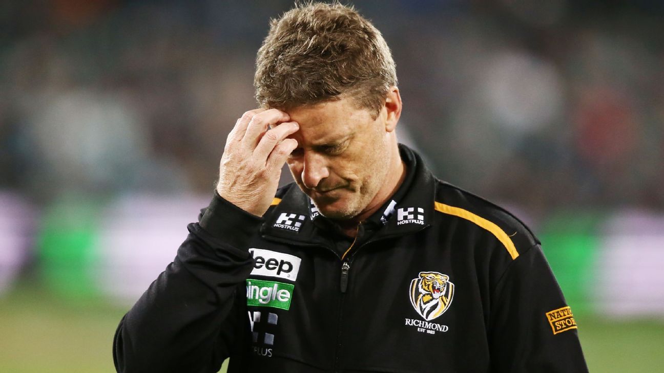 Richmond coach Damien Hardwick gives up on AFL finals - ESPN