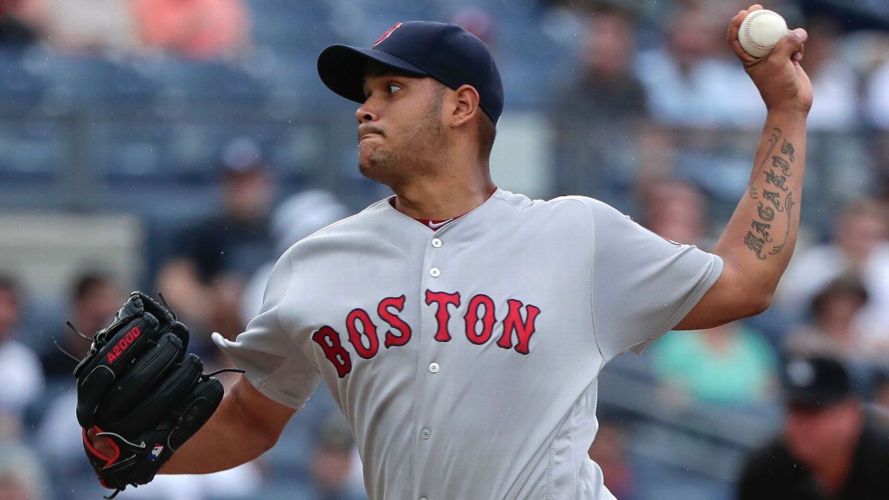 Red Sox's Rodriguez exits no-hitter in the 5th due to hamstring injury ...