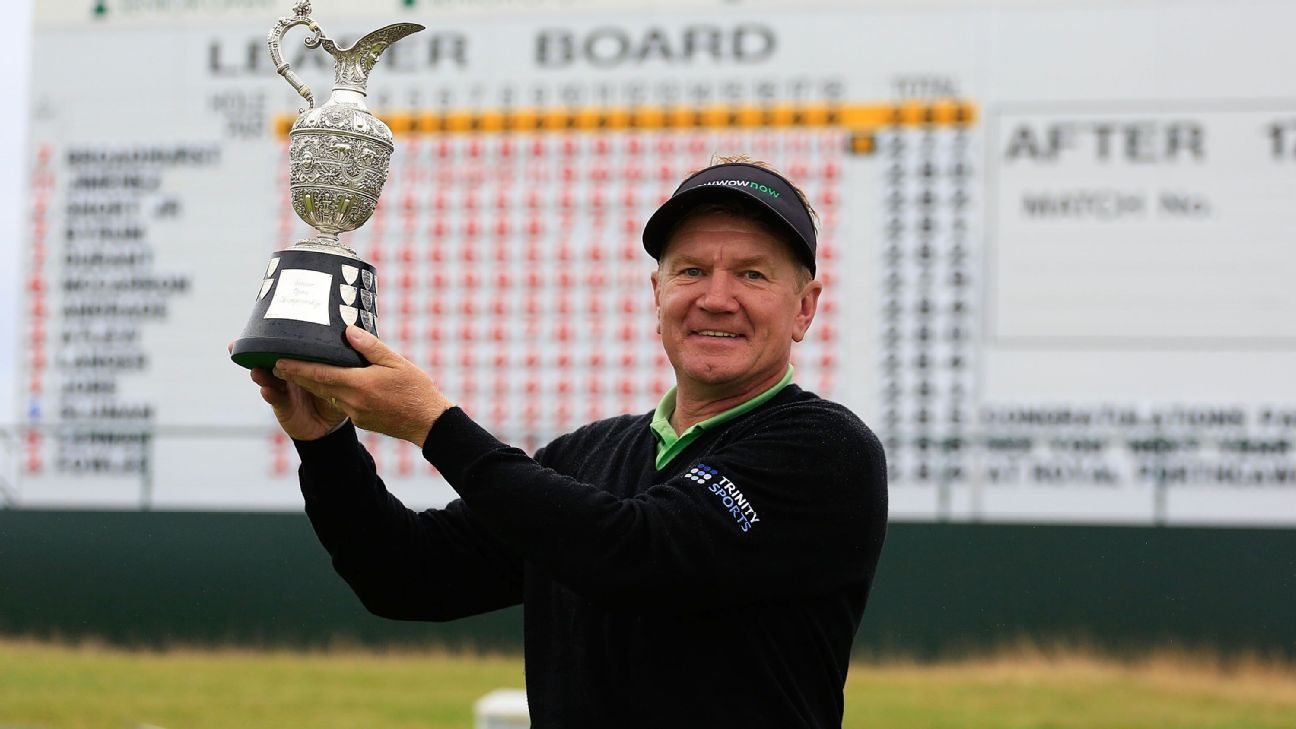 Paul Broadhurst pips Miguel Angel Jimenez to Senior Open title - ESPN