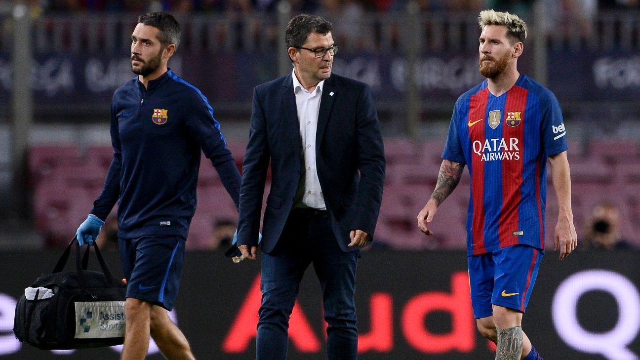Lionel Messi out three weeks with groin injury suffered against ...