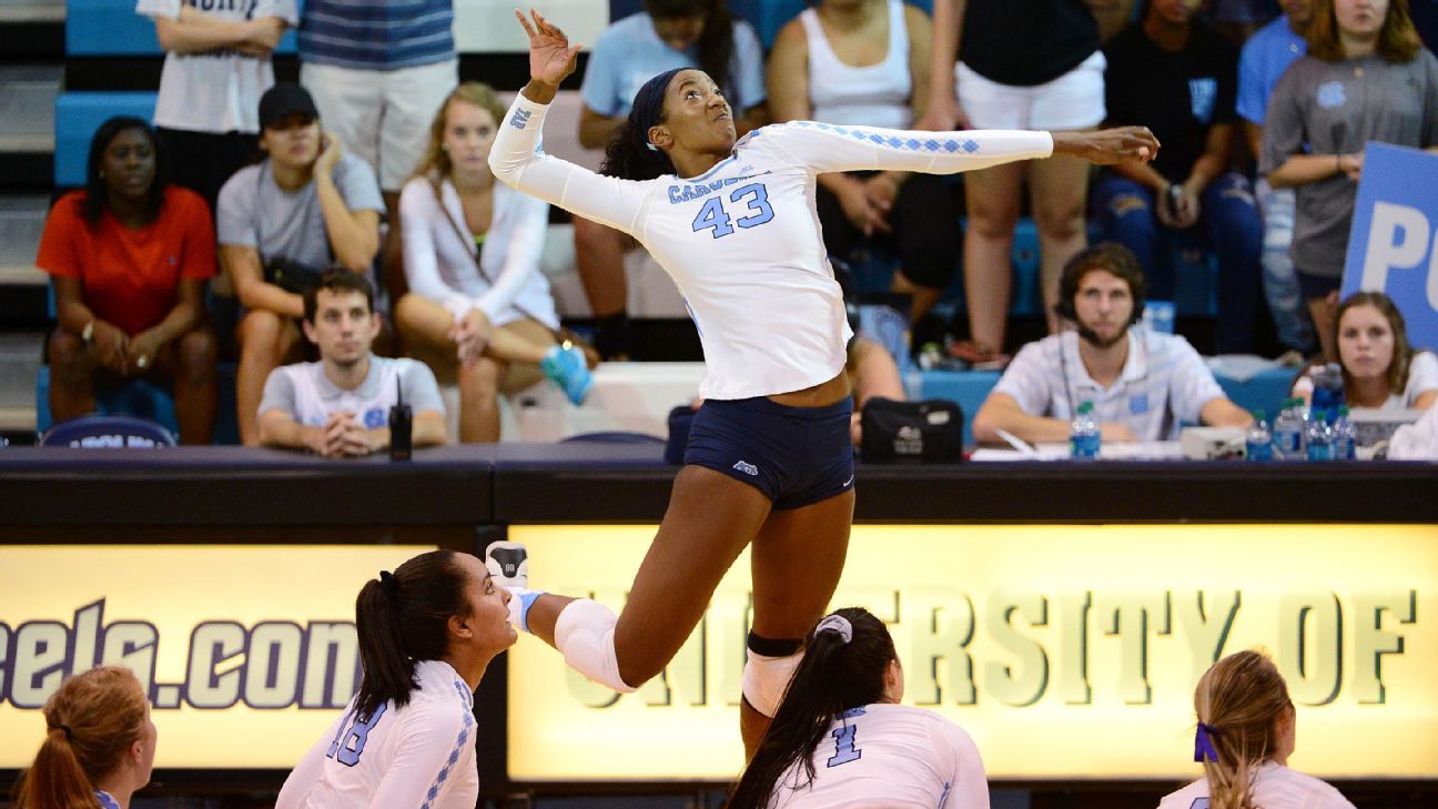 NCAA volleyball -- North Carolina Tar Heels sophomore Taylor Leath ...