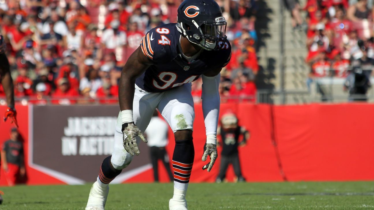 Bears OLB Leonard Floyd playing faster in second season - ESPN ...