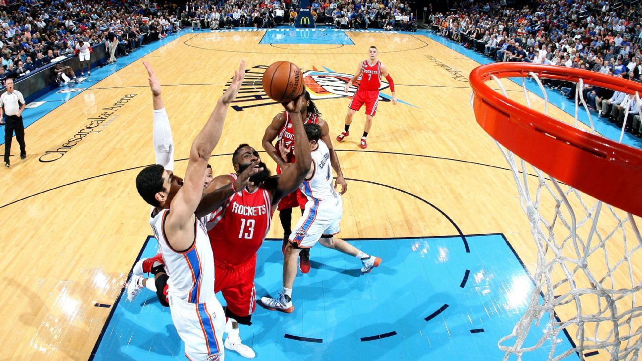 Houston Rockets miss open shots and let one slip away in OKC - ESPN ...
