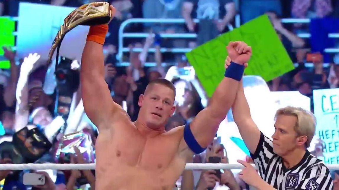 WWE - 2017 Royal Rumble - AJ Styles vs. John Cena for the WWE ...