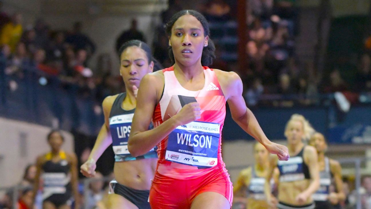 Ajee' Wilson breaks U.S. indoor 800 meters record at Millrose Games - ESPN