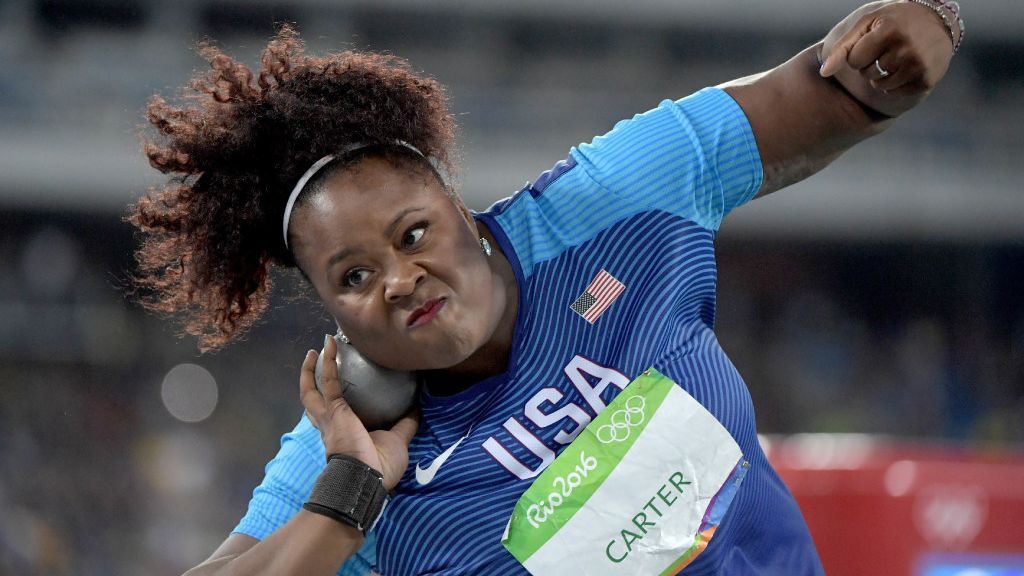 The night one woman watched Michelle Carter win Olympic Gold - ESPN