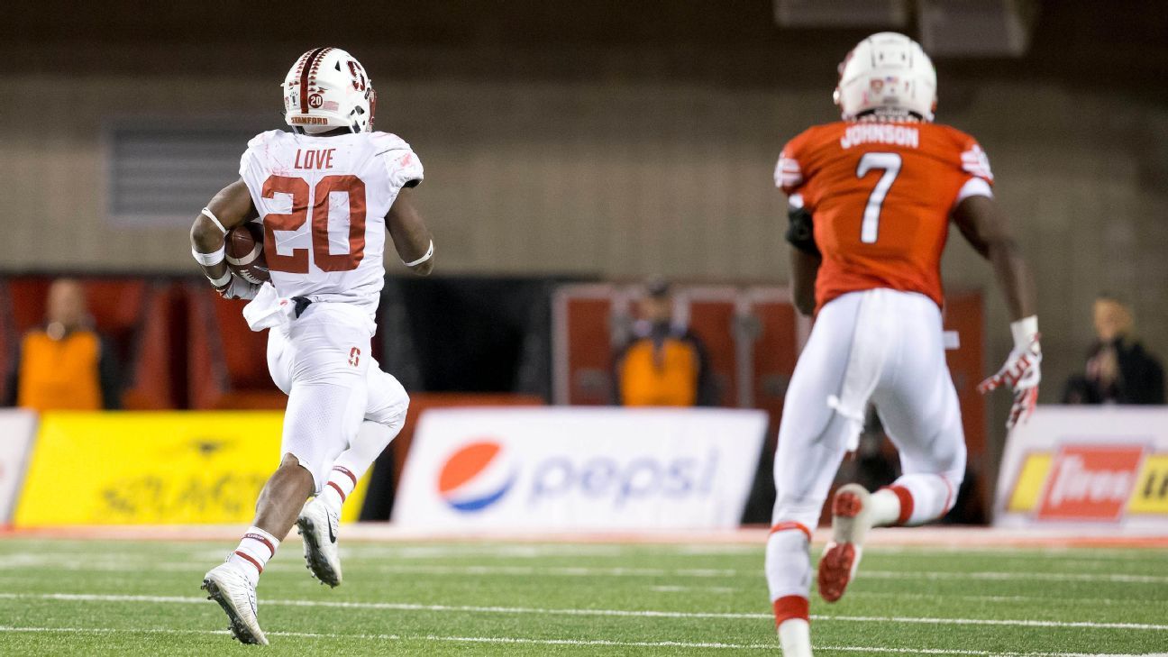 Bryce Love runs right out of Christian McCaffrey's Stanford shadow - ESPN