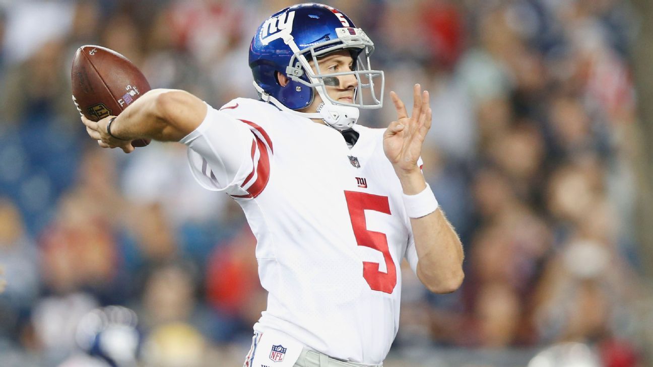 Giants waive QB Davis Webb, claim NFL-high six players off waivers - ESPN