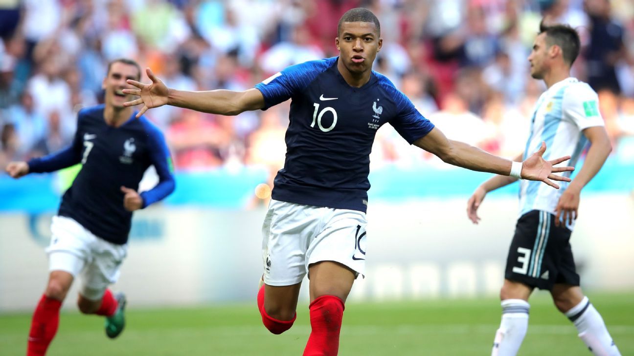 Mbappé se torna mais novo a fazer dois gols em jogo de Copa do Mundo ...