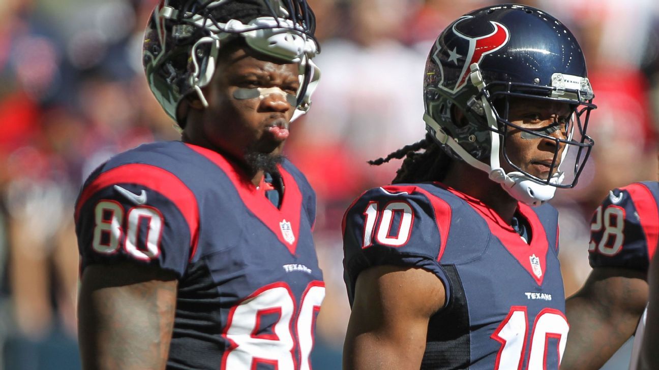 Once Andre Johnson's pupil, DeAndre Hopkins paying it forward - ESPN ...