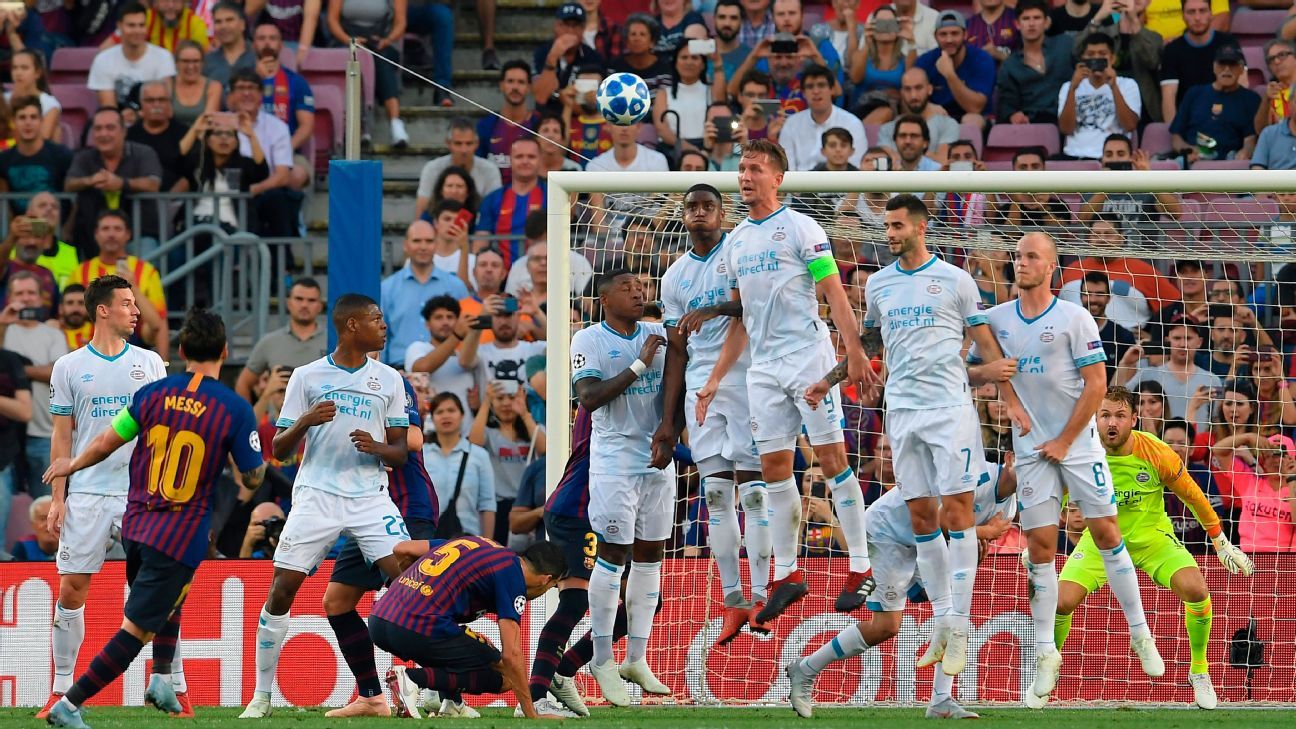 Messi, primer goleador de la presente Champions League - ESPN