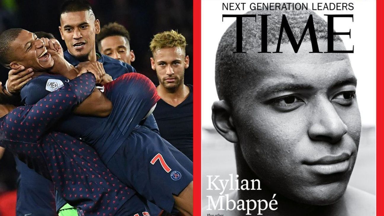 PSG's Kylian Mbappe further eclipses Neymar with Time magazine cover - ESPN