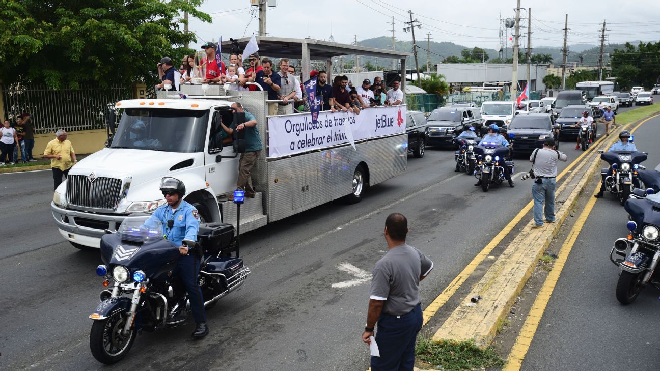 Alex Cora brings World Series trophy to Puerto Rico - ESPN
