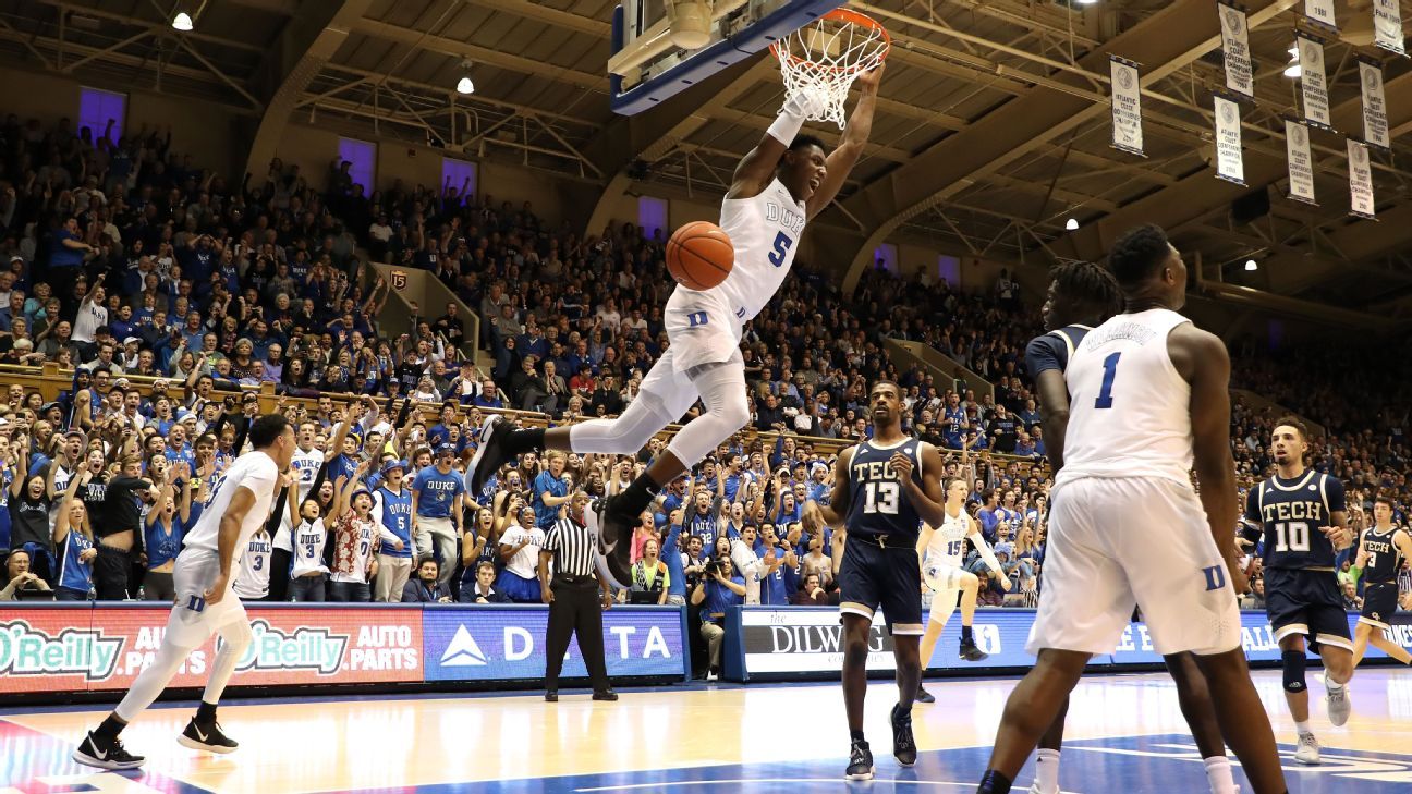 Duke player power rankings: The Zion show rolls on - ESPN