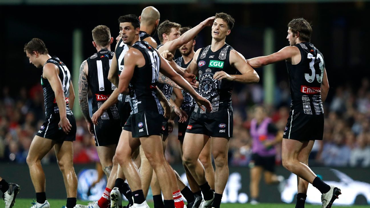 AFL Collingwood Magpies shade Sydney Swans despite six-goal Sam Reid - ESPN