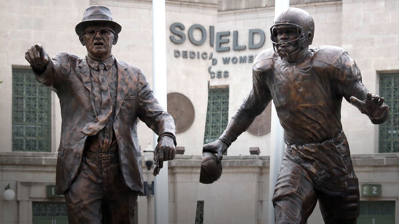 Chicago Bears develan estatuas de George Halas y Walter Payton - ESPN