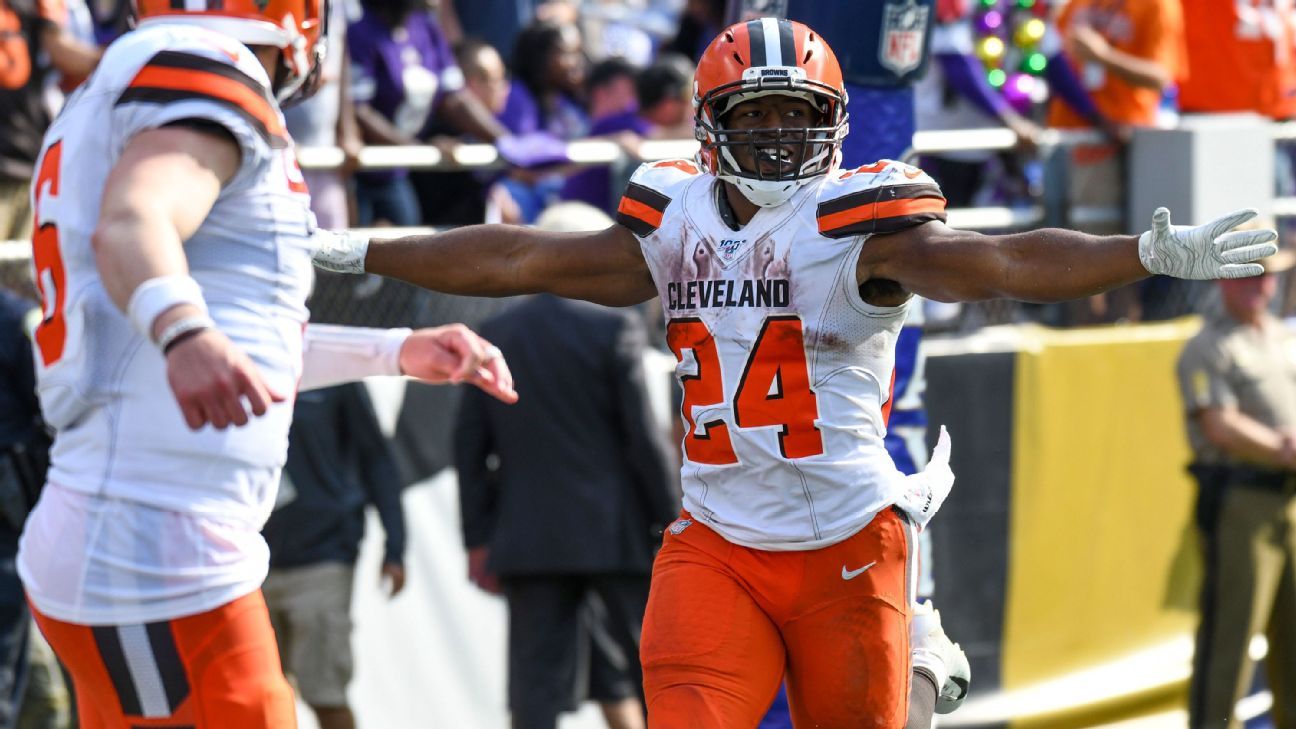 Nick Chubb's running finally launches Browns' offense - ESPN ...