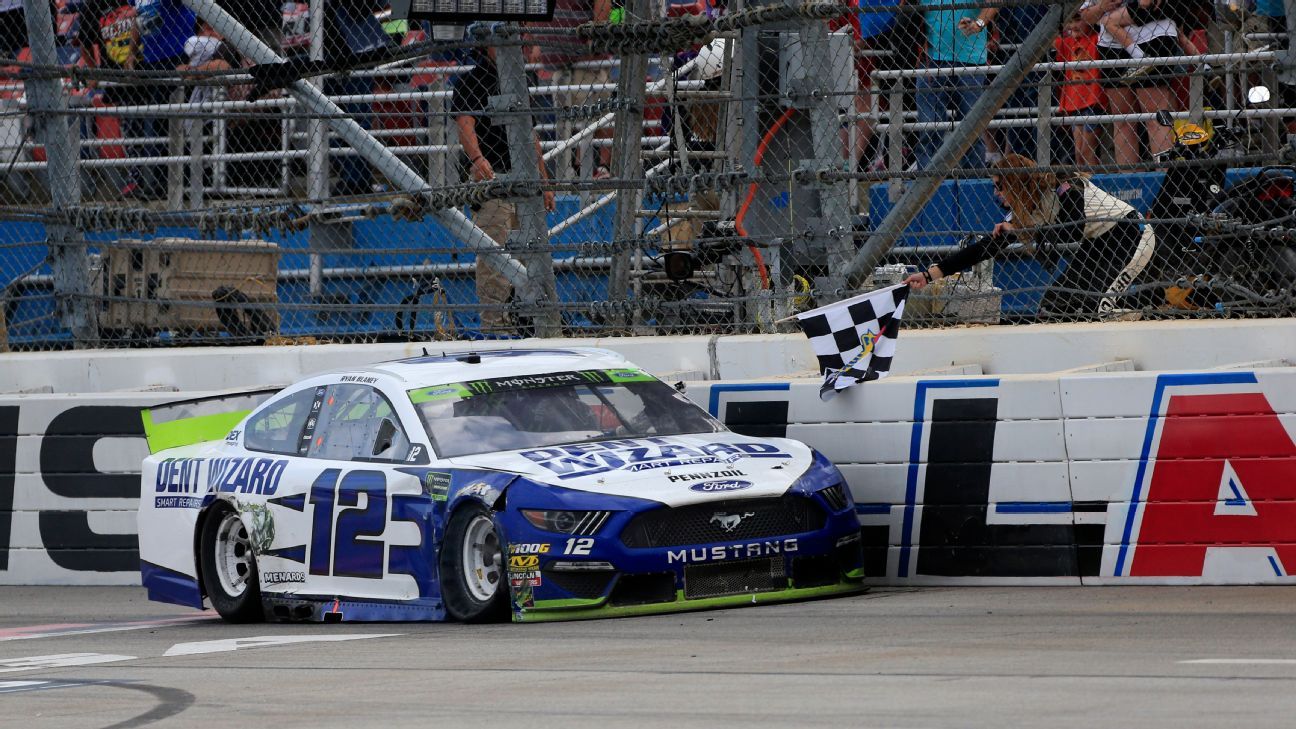 Ryan Blaney wins NASCAR playoff race at Talladega to advance - ESPN