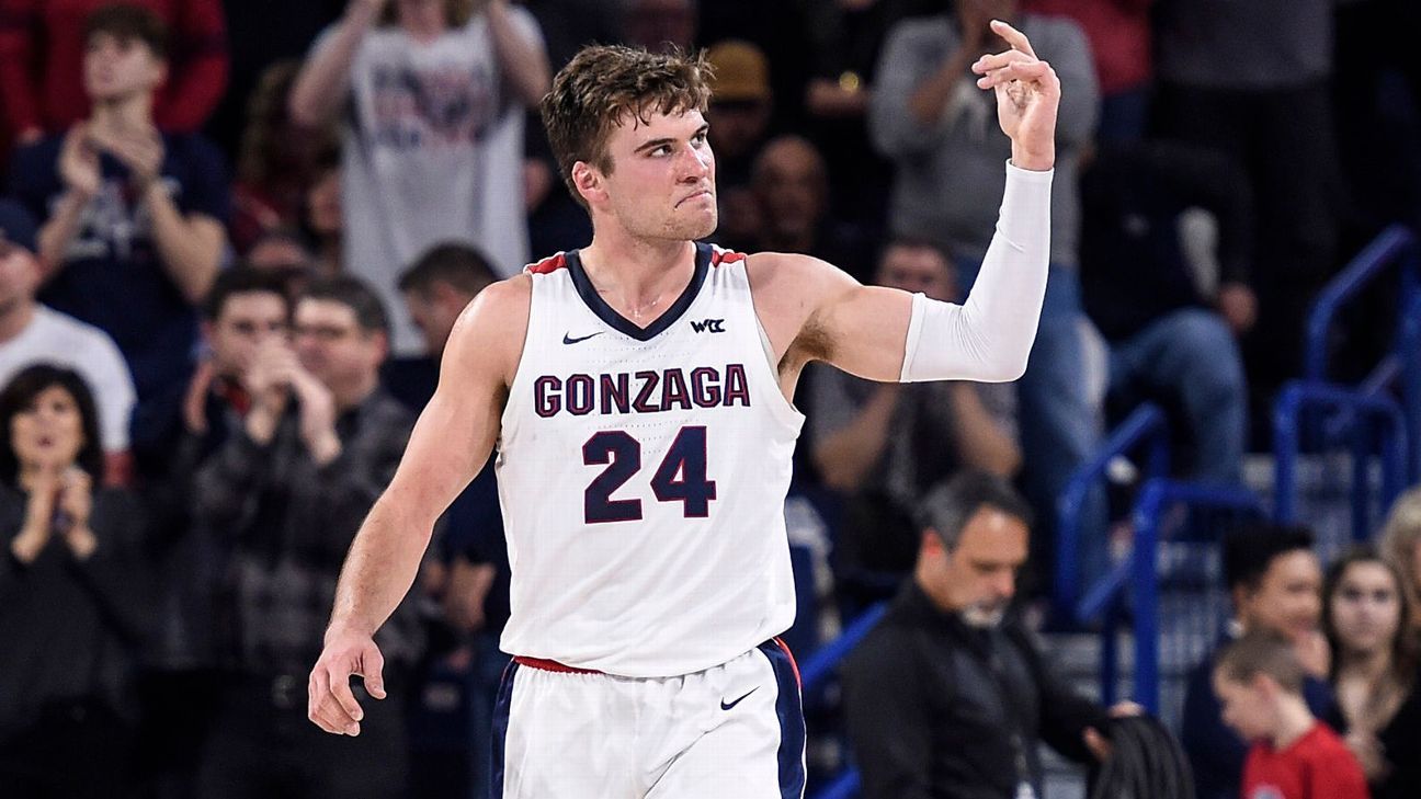 Gonzaga becomes season's 6th team to hit No. 1 in AP Top 25 - ESPN