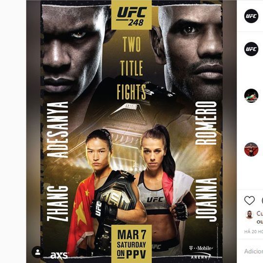 Com duas disputas de cinturão em destaque, UFC 248 ganha pôster oficial ...