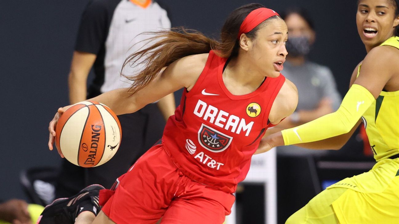 Atlanta Dream rookie Chennedy Carter (ankle) to miss about 2 weeks - ESPN